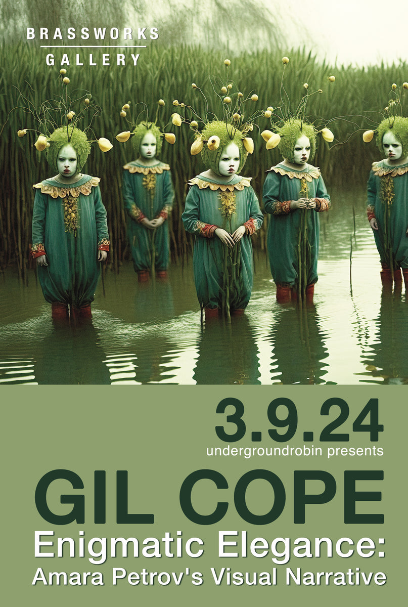 Gil Cope • Enigmatic Elegance: Amara Petrov's Visual Narrative – Brassworks Gallery