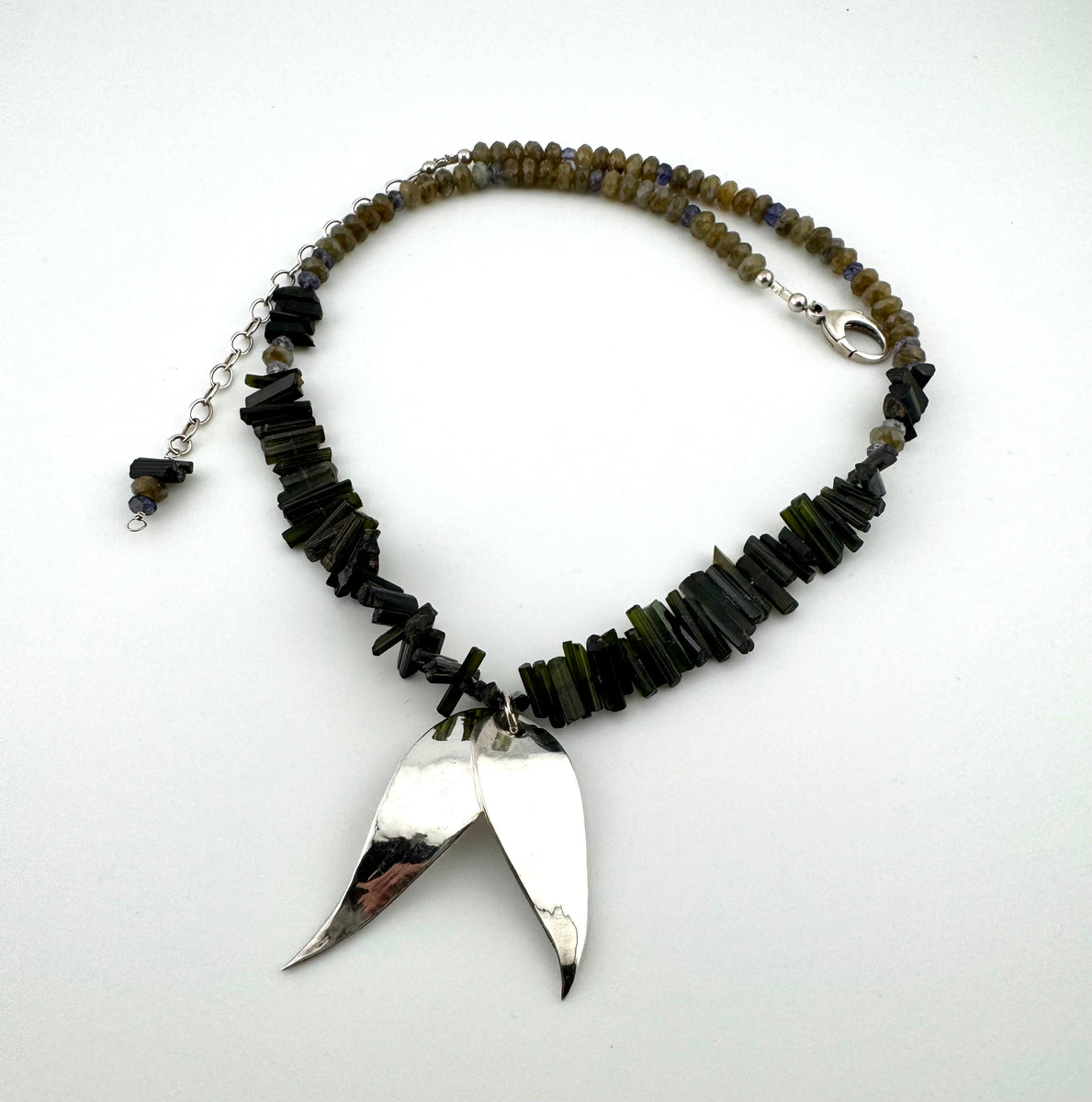 Studio Polo • Double Leaf Silver Premier Necklace – Brassworks Gallery