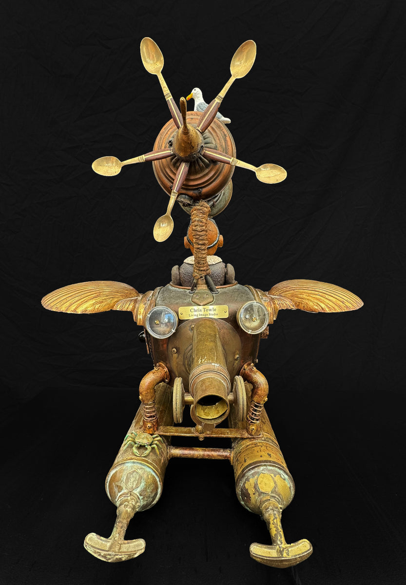 Terry in his Magnificent Flying Machine • Chris Towle – Brassworks Gallery
