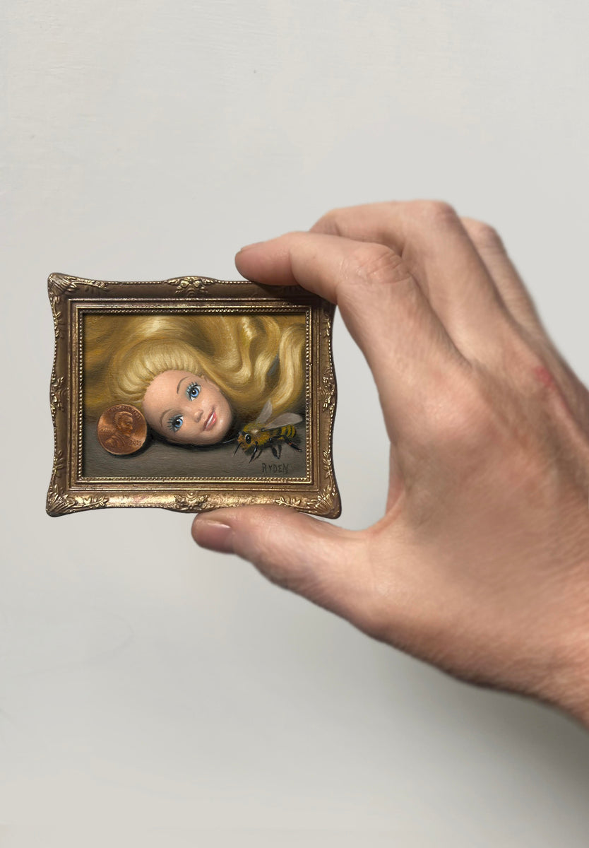 Mark Ryden • Abraham Lincoln, Barbie Roberts, and Bee – Brassworks Gallery