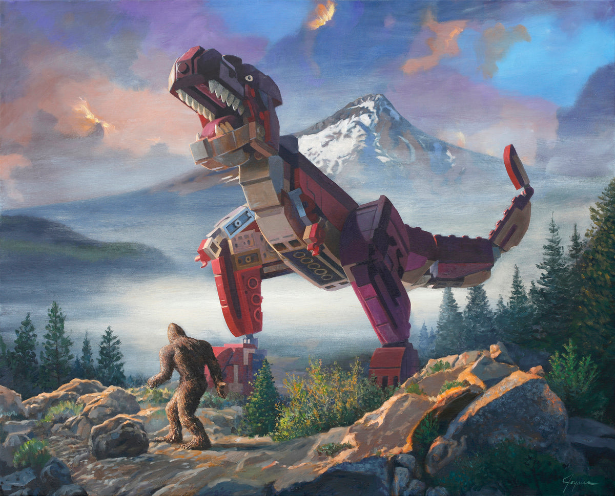 T-REX Mutates Into Leggos • Eric Joyner – Brassworks Gallery