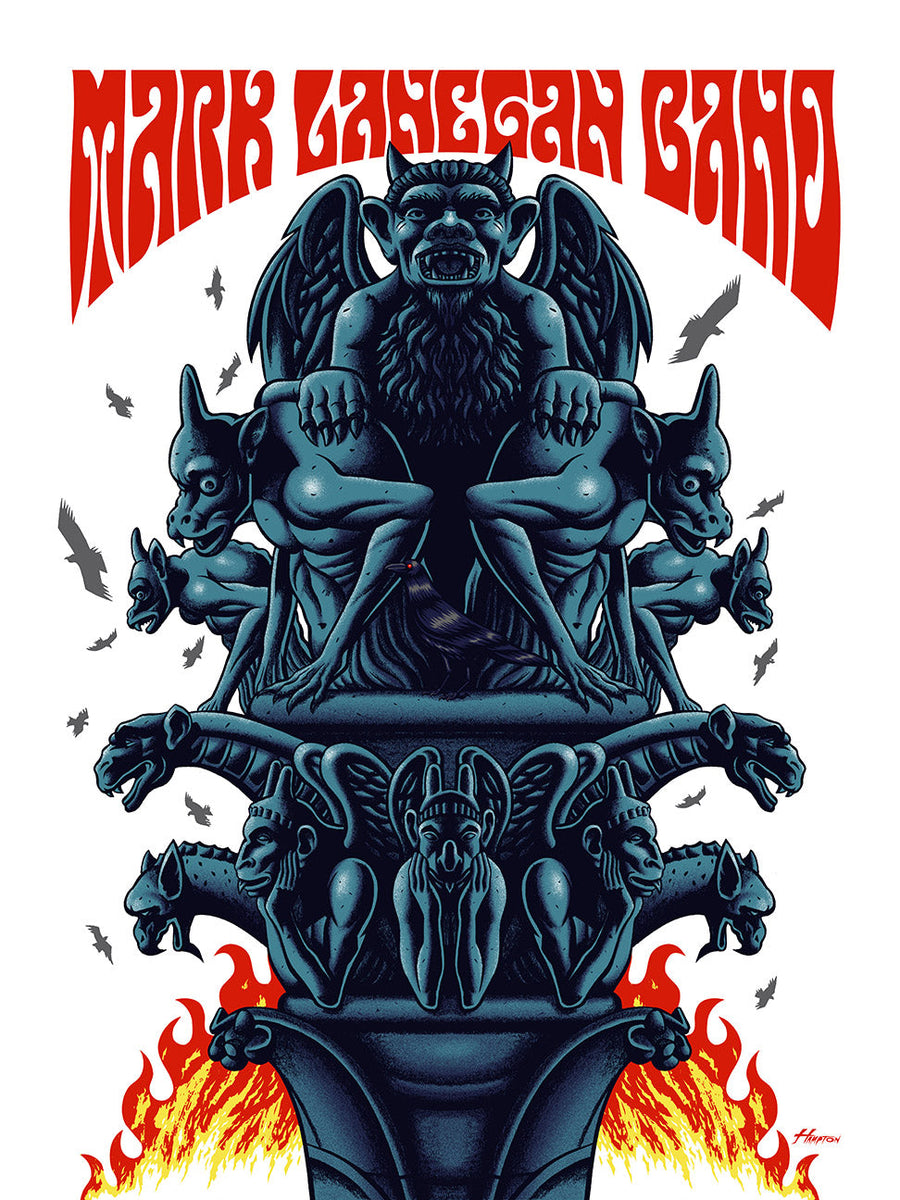 Justin Hampton • Mark Lanegan Band Gargoyle print – Brassworks Gallery
