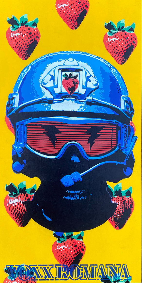 Fruit Police | Yellow version • Voxx Romana – Brassworks Gallery